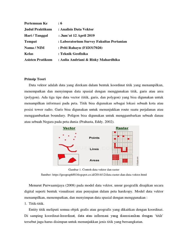 Gambar 1. Contoh Data Vektor Dan Raster Sumber: Https://geograph88 ...