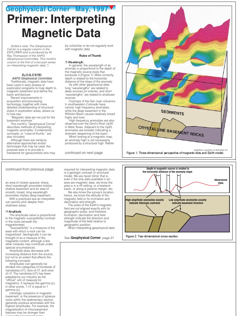 Explorer: Primer: Interpreting Magnetic Data | PDF | Geology | Geophysics