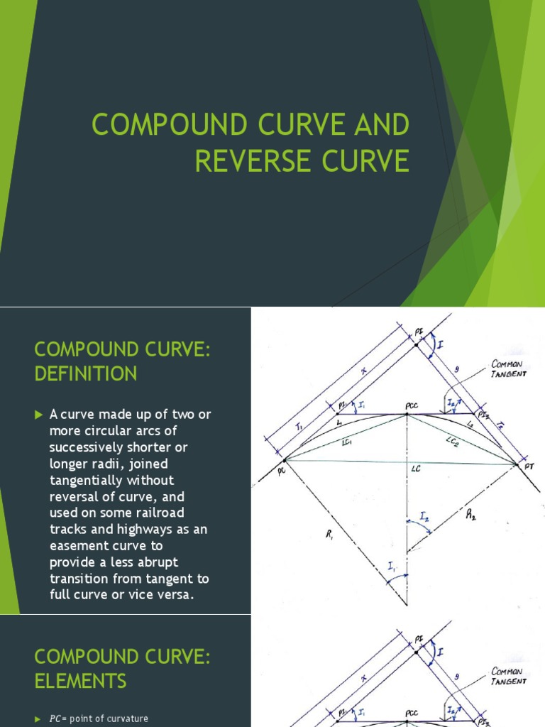 Compound Curve and Reverse Curve | PDF | Tangent | Angle