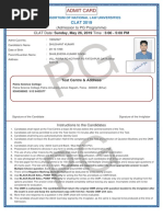 Hall Ticket | PDF | Test (Assessment)