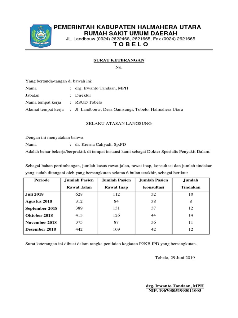 Bukti RSUD Tobelo | PDF