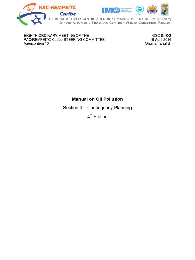 IMO Manual On Oil Pollution - Section II Contingency Planning | PDF | Special Drawing Rights ...