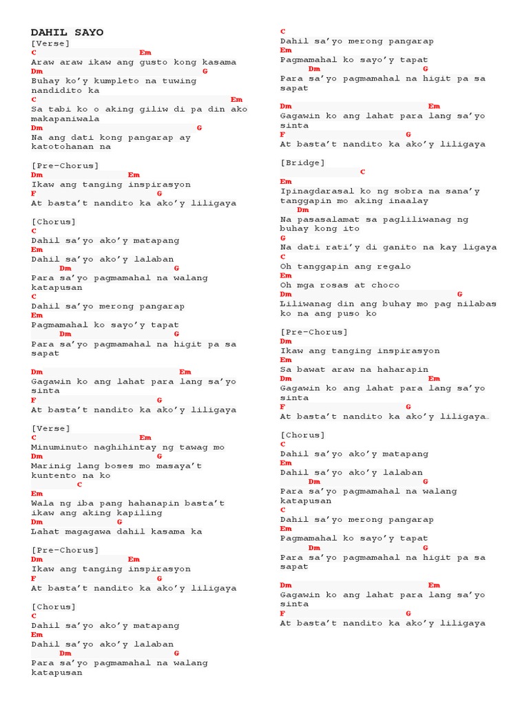 Dahil Sayo | PDF