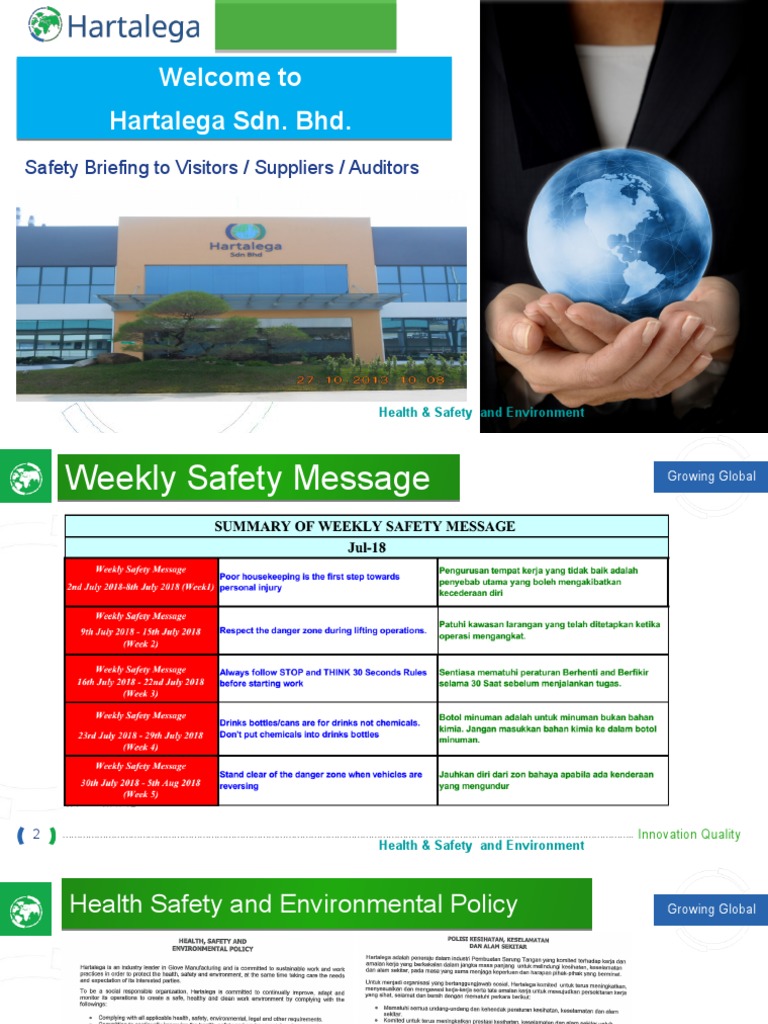 Health Safety and Environmental Briefing | PDF | Personal Protective ...