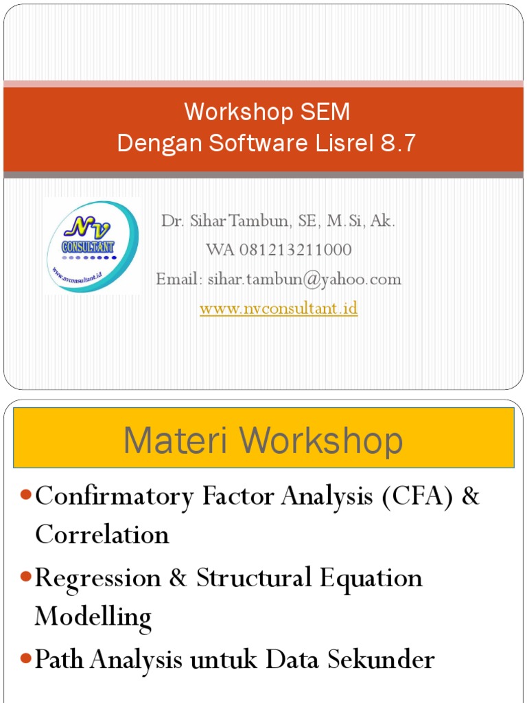 Modul SEM Lisrel | PDF | Komputer