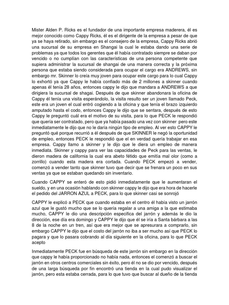 Resumen Del Jarron Azul | PDF