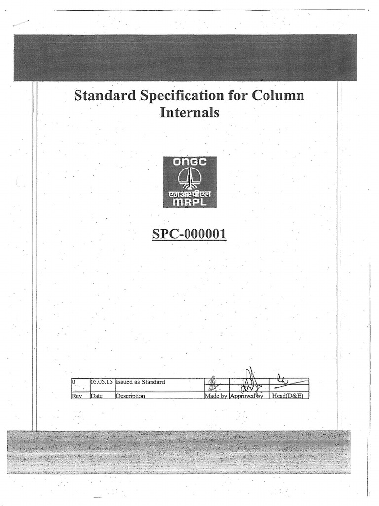 Bubble Cap Design Standart | PDF
