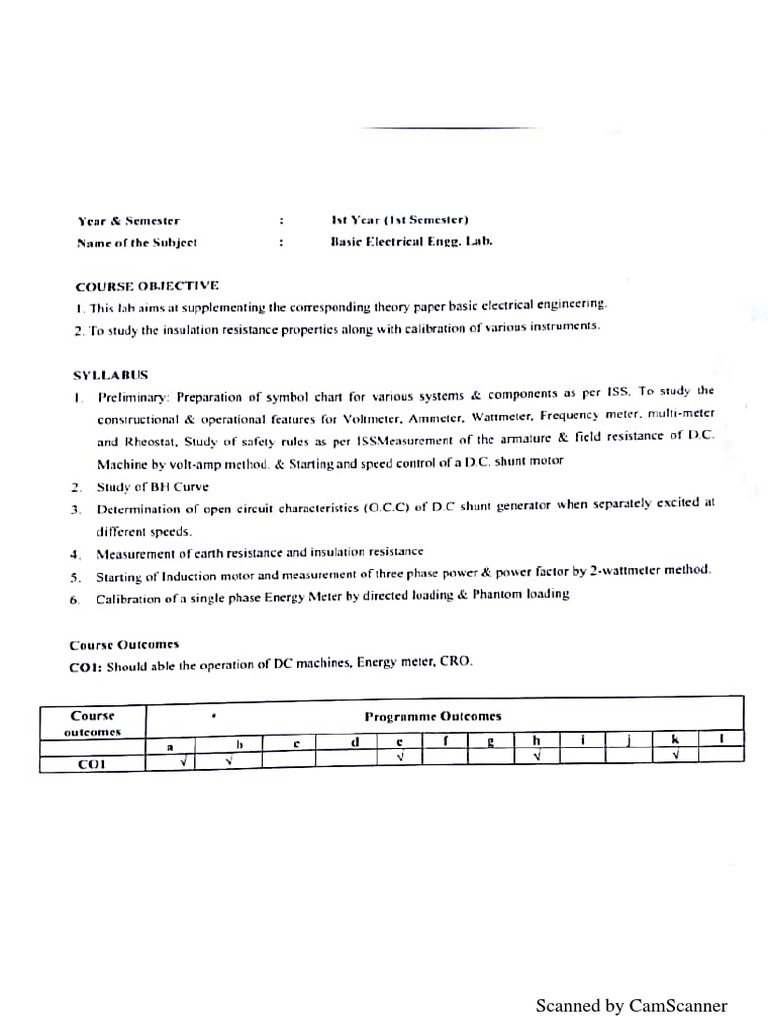 BEE Practicals | PDF