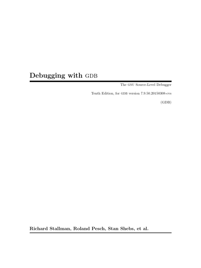 GDB PDF | PDF | Gnu | Free Software