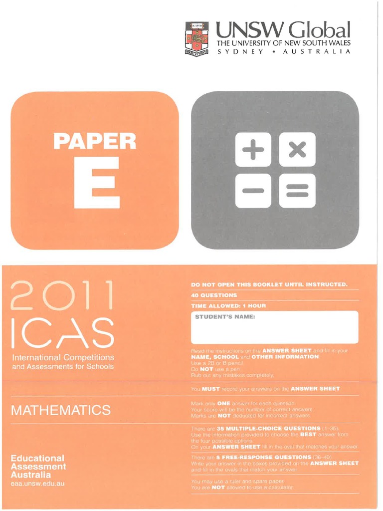 Icas Maths PDF | PDF