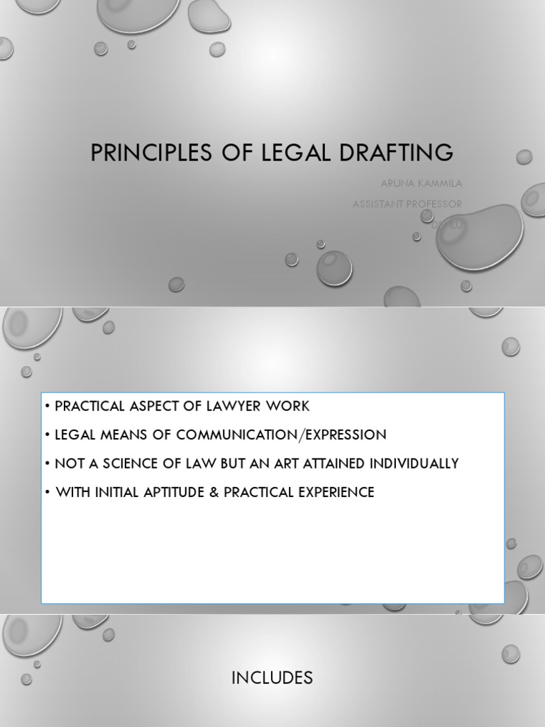 Principles of Legal Drafting | PDF | Affidavit | Ambiguity