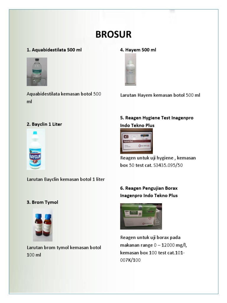 Brosur Barang Lab | PDF