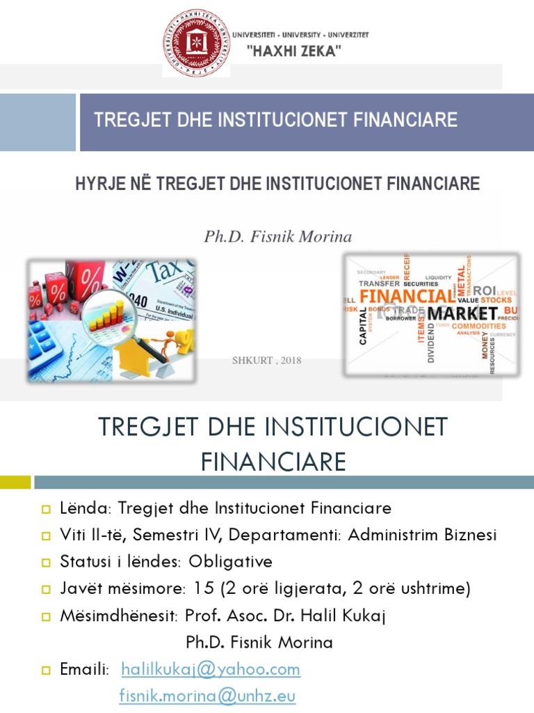 Hyrje Në Tregjet Dhe Institucionet Financiare | PDF