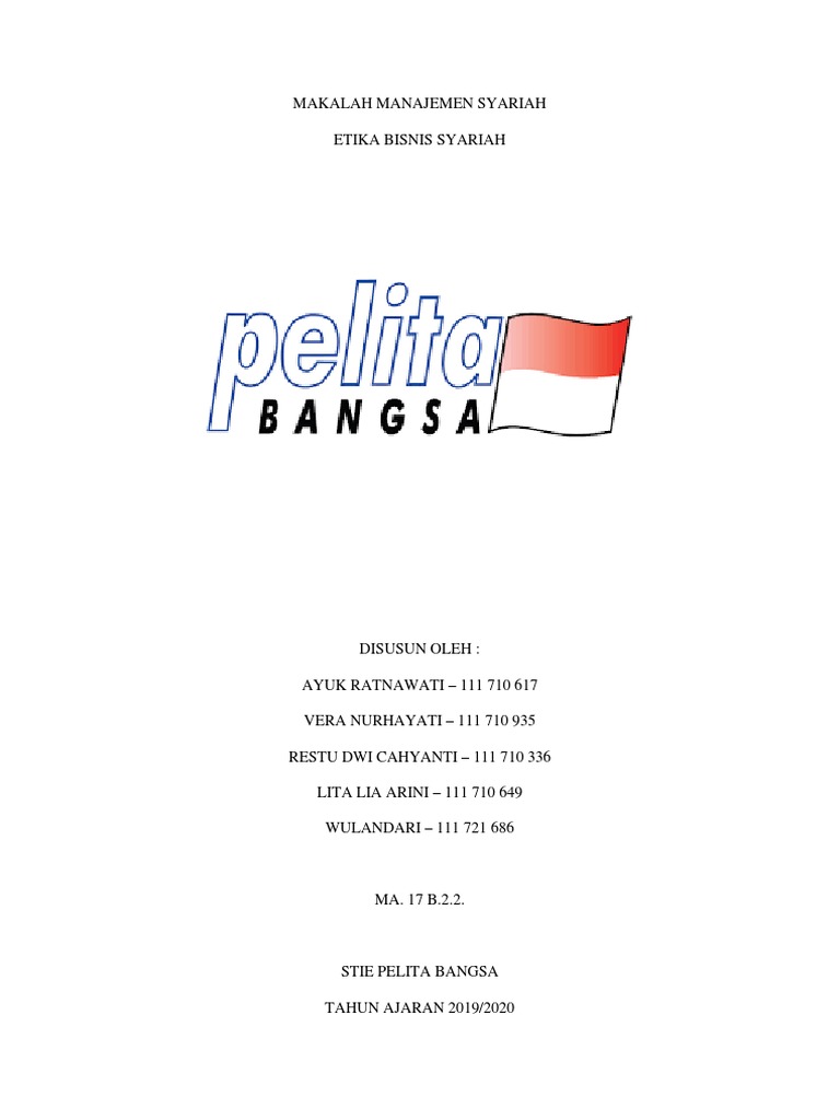 Makalah Etika Bisnis Syariah | PDF | Karier & Perkembangan