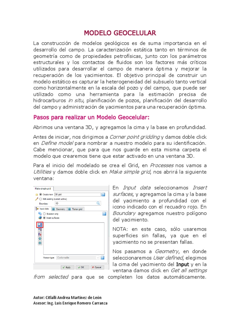 Modelo Geocelular | PDF | Ciencias de la Tierra | Naturaleza