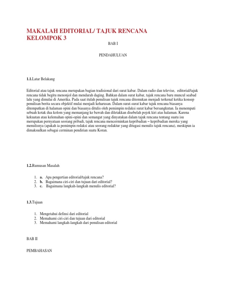 Makalah Editorial | PDF