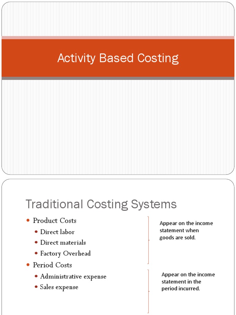 ABC Costing Presentation | PDF | Cost | Pricing