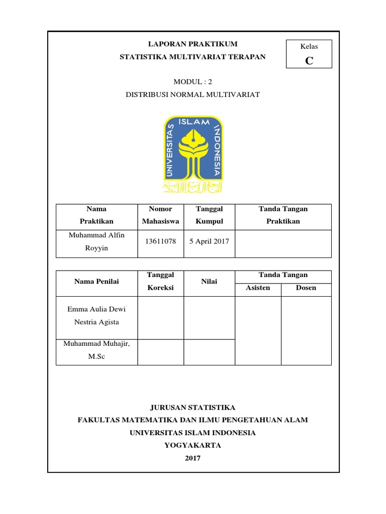 Analisis Distribusi Normal Multivariat | PDF