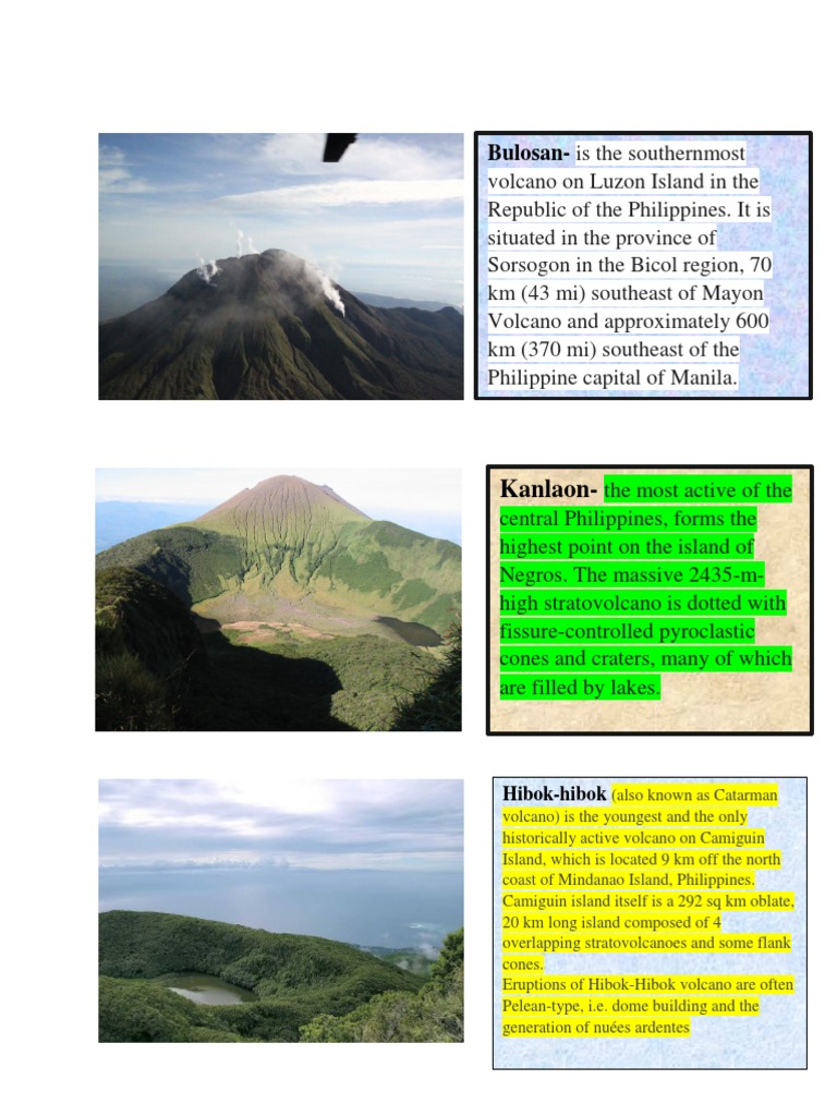 Major volcanoes of the Philippines | PDF