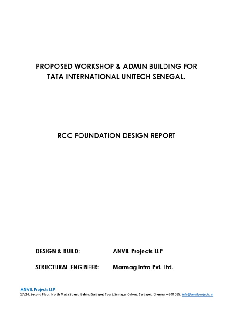 02 - RCC Foundation Design Report | PDF | Young's Modulus | Continuum ...