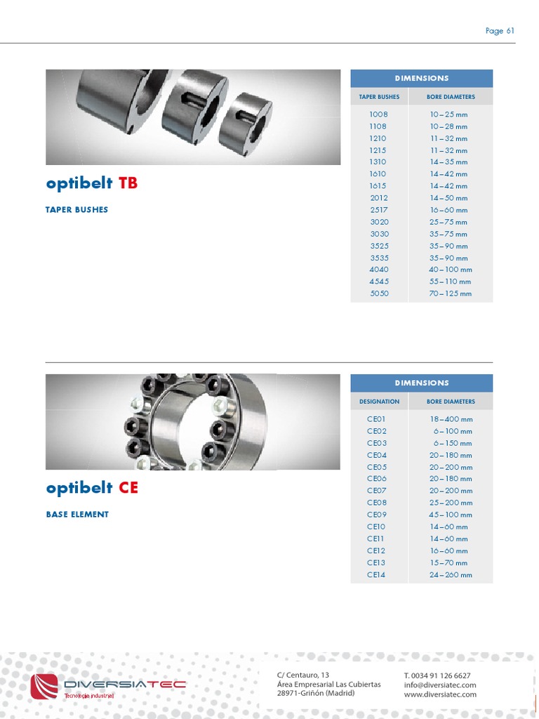Soluciones de Transmisión Con Optibelt | PDF | Metalworking ...