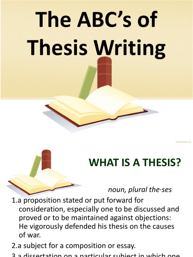 The ABC's of Thesis Writing | PDF | Thesis | Research Design