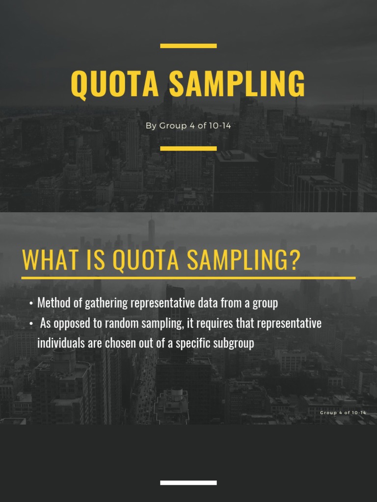 Quota Sampling 1 | Sampling (Statistics) | Evaluation Methods Quota Sampling 1 | Sampling (Statistics) | Evaluation Methods