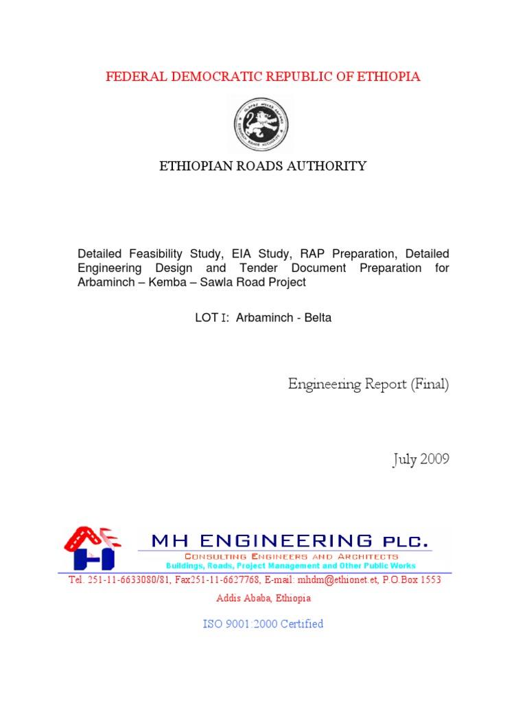 Engineering Report AKS Final | PDF | Drainage Basin | Road