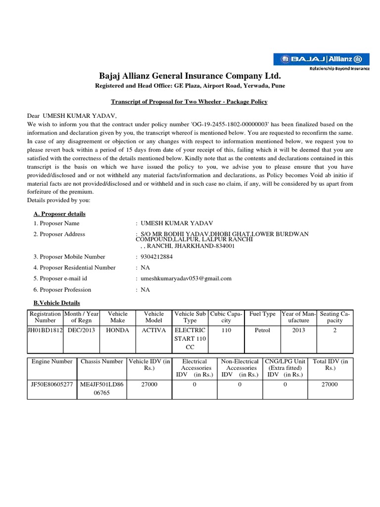 Policy PDF | PDF | Deductible | Insurance Policy