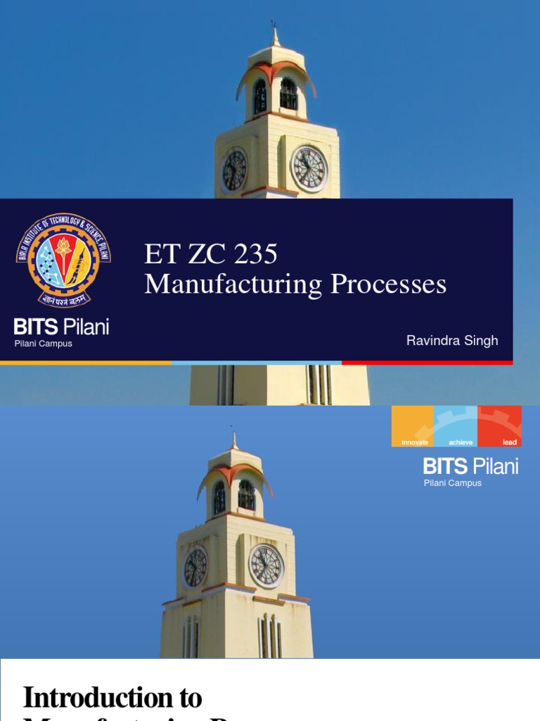 ET ZC 235 Manufacturing Processes: BITS Pilani | PDF | Welding ...