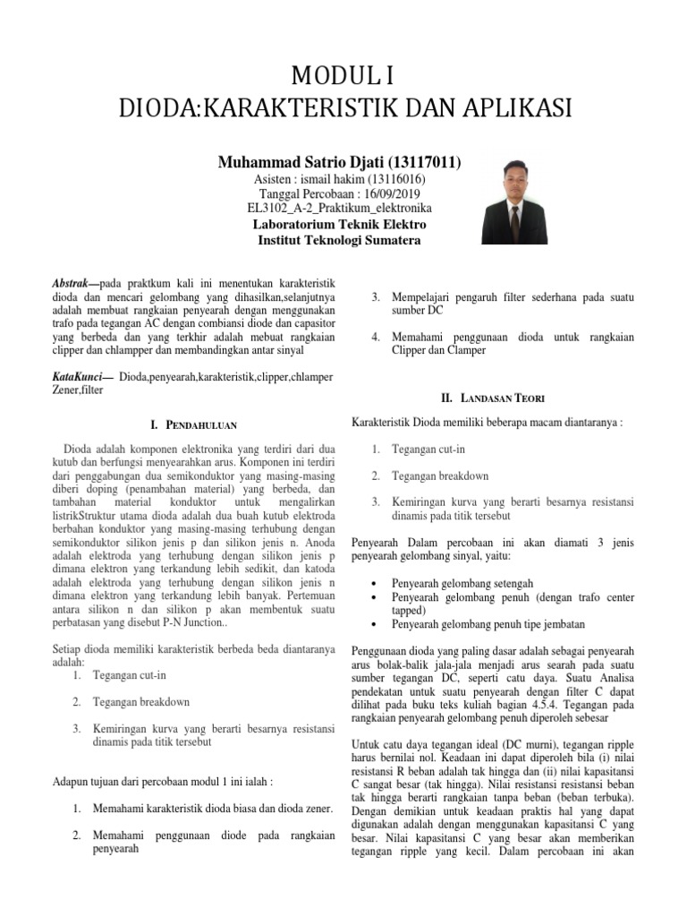 Modul1 Muhammad Satrio Djati 13117011 El3102 Ismail Hakim 13116016 | PDF