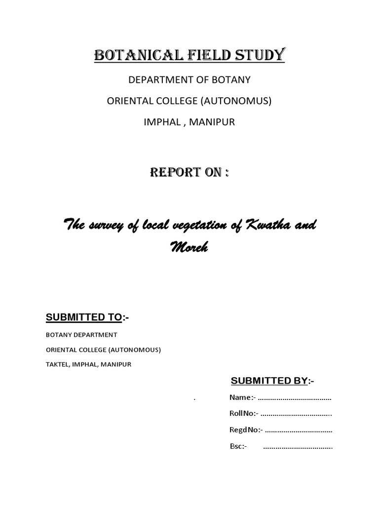 Botanical Field Study | PDF | Plants | Nature