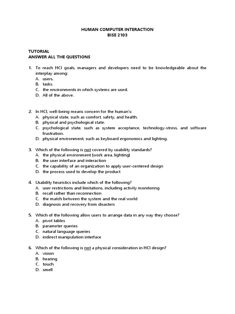 Tutorial | PDF | Human–Computer Interaction | Usability