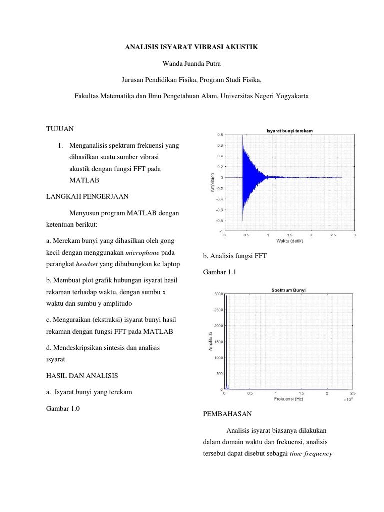Analisis Isyarat Vibrasi Akustik | PDF