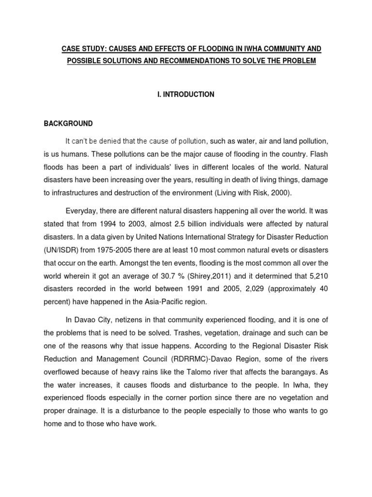 Case Study | PDF | Survey Methodology | Flood