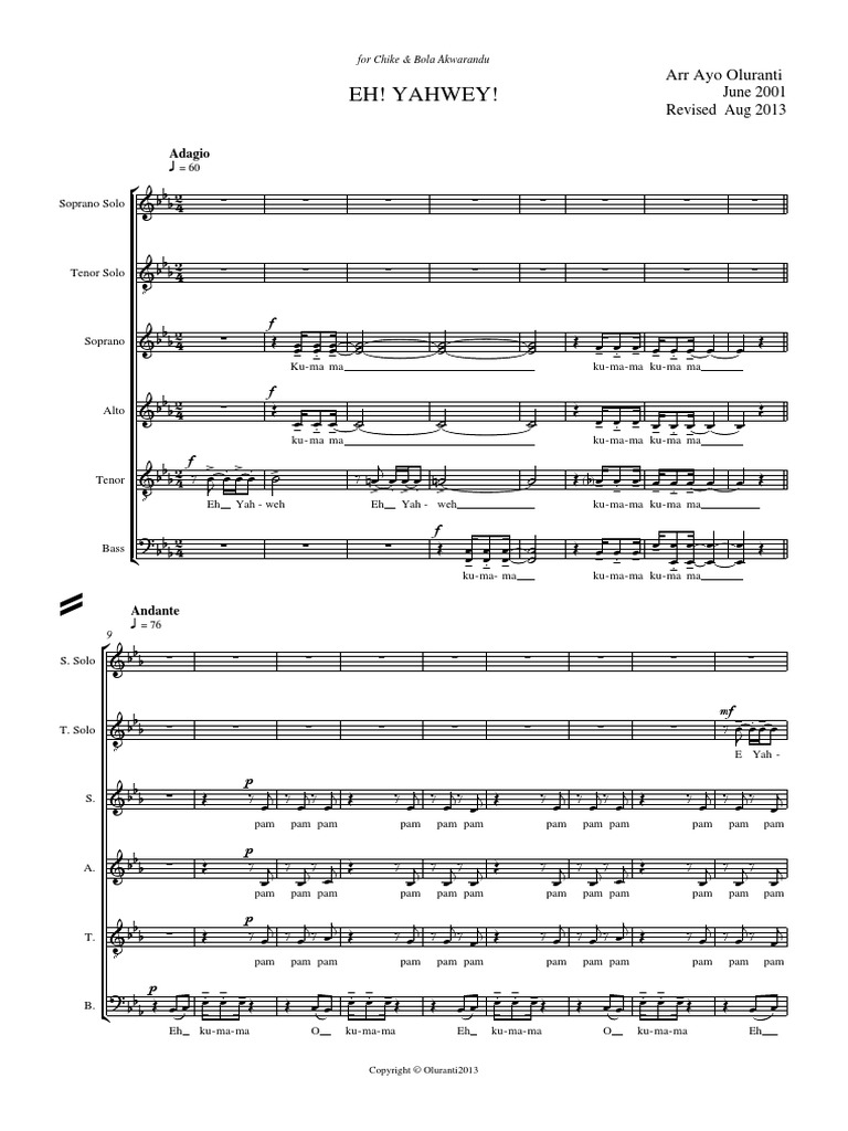 Eh! Yahweh | PDF | Elements Of Music | Musical Forms