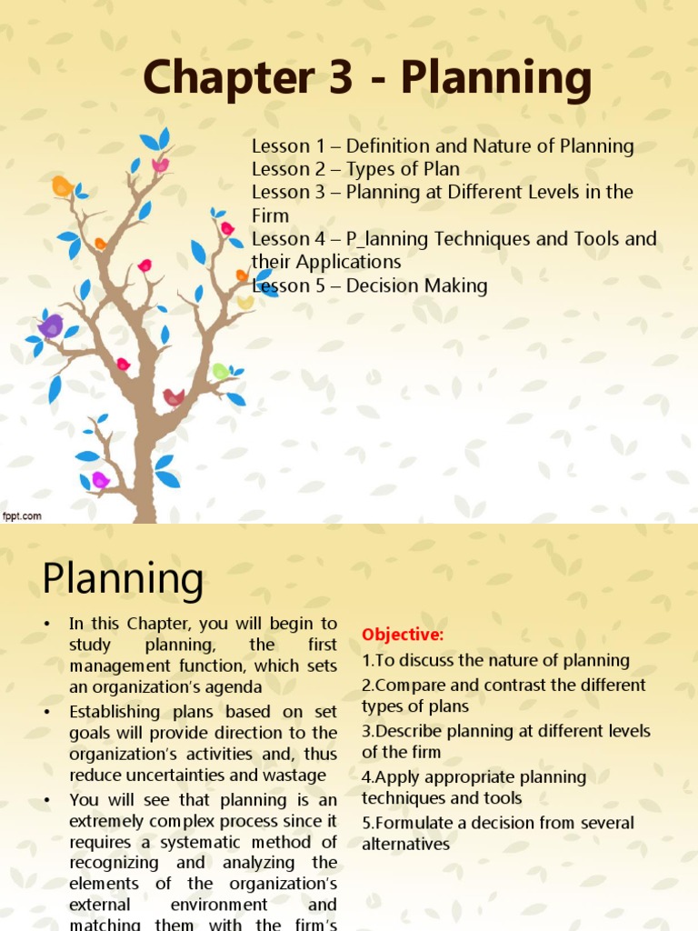 Chapter 3 Planning | PDF | Decision Making | Swot Analysis