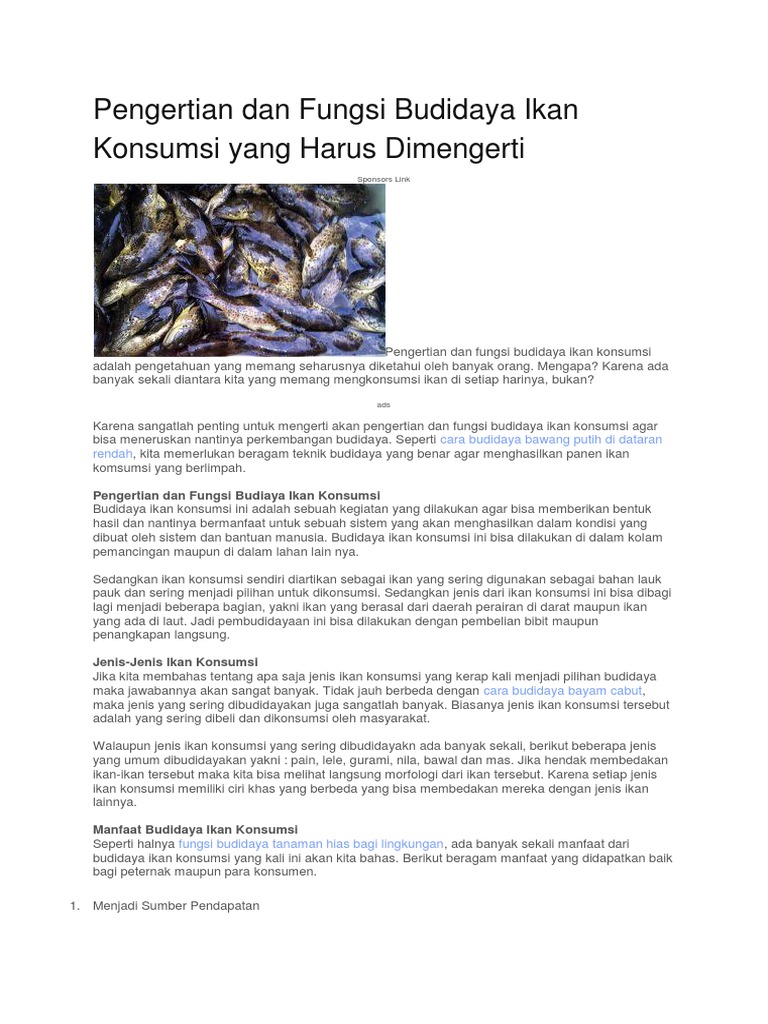 Budidaya Ikan | PDF