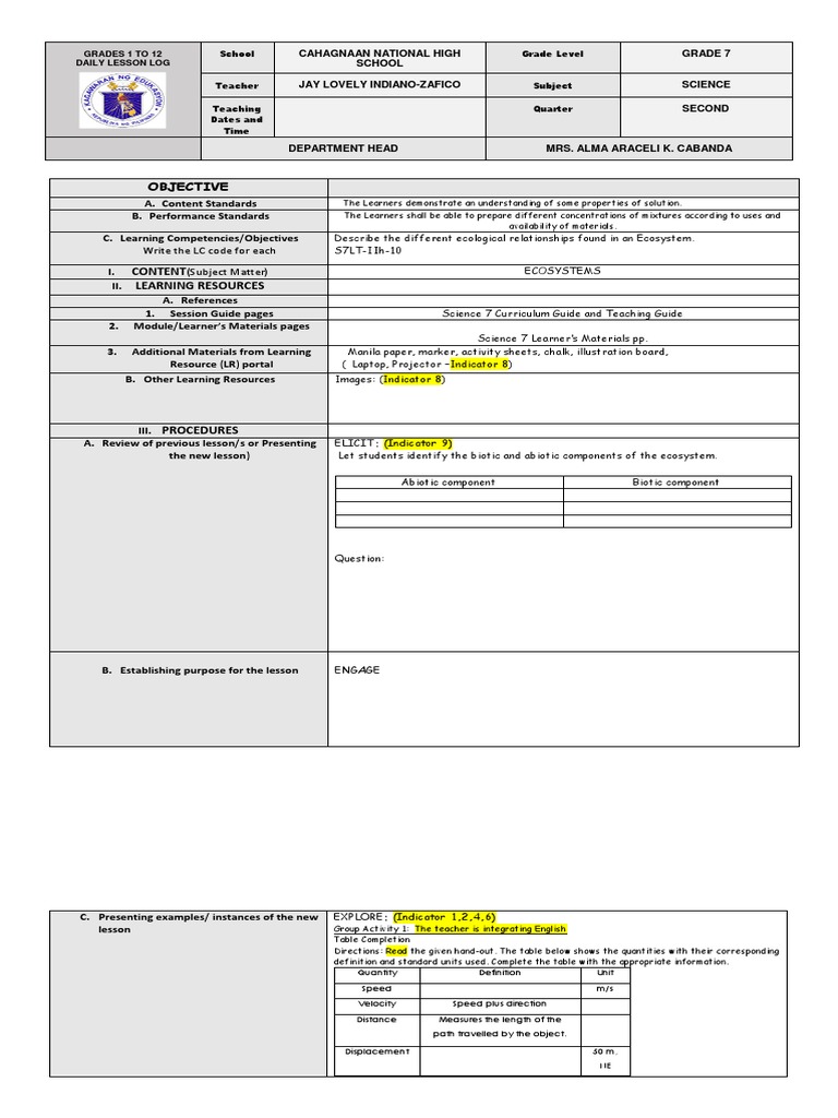 Objective: Write The LC Code For Each (Subject Matter) | PDF ...