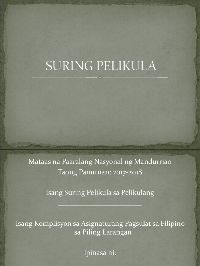 Suring Pelikula | PDF