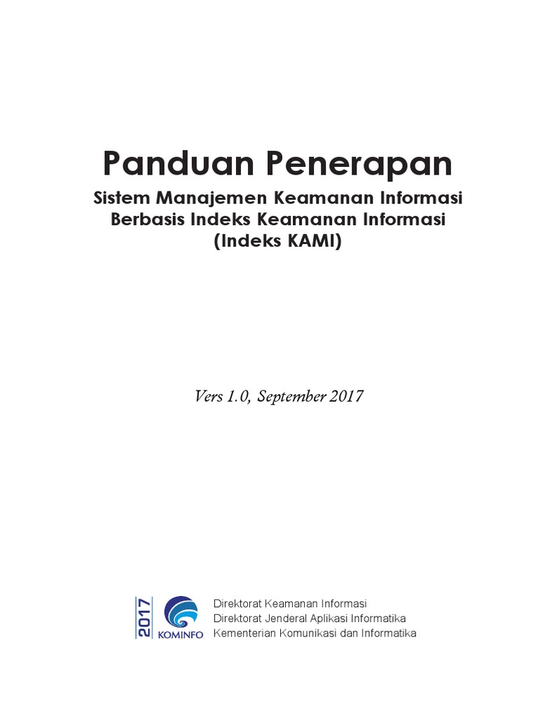 Panduan SMKI Indeks KAMI Versi 5.0 | PDF