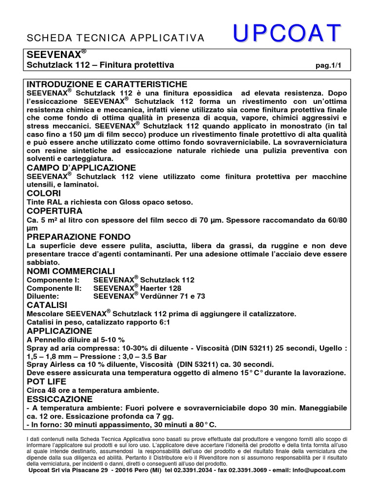 Seevenax 112 Finitura Alta Resistenza