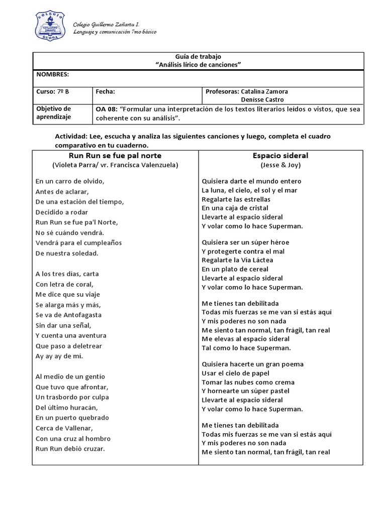 Análisis de Canción 7mo | PDF | Naturaleza