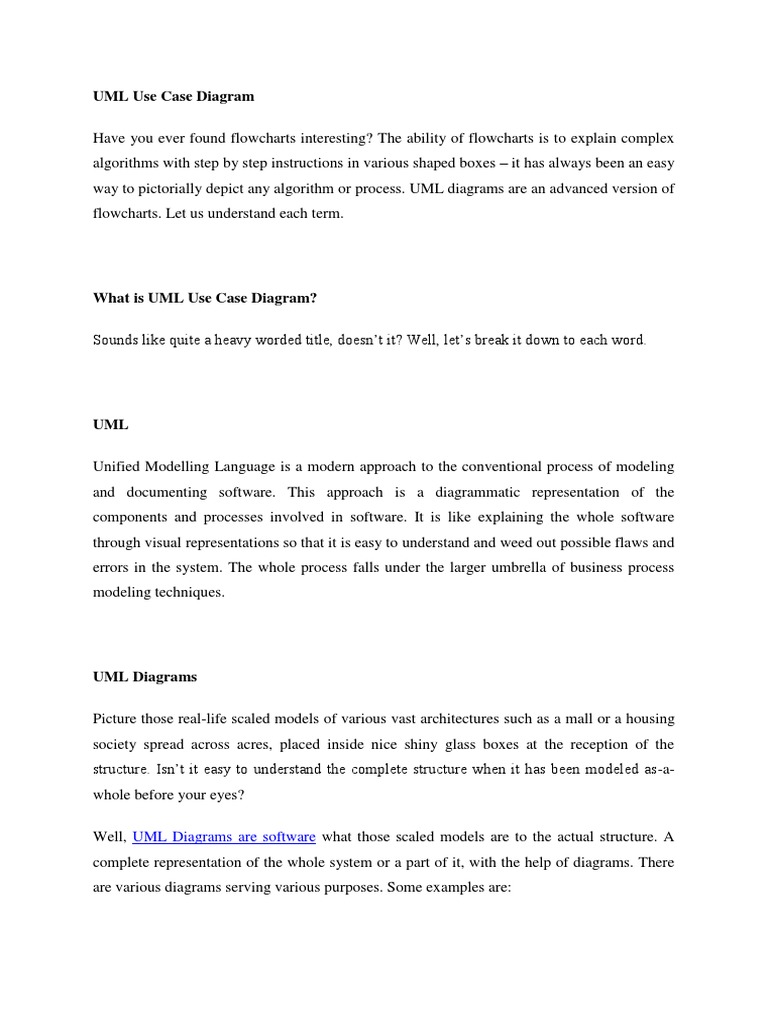 UML Use Case Diagram | PDF | Use Case | Unified Modeling Language