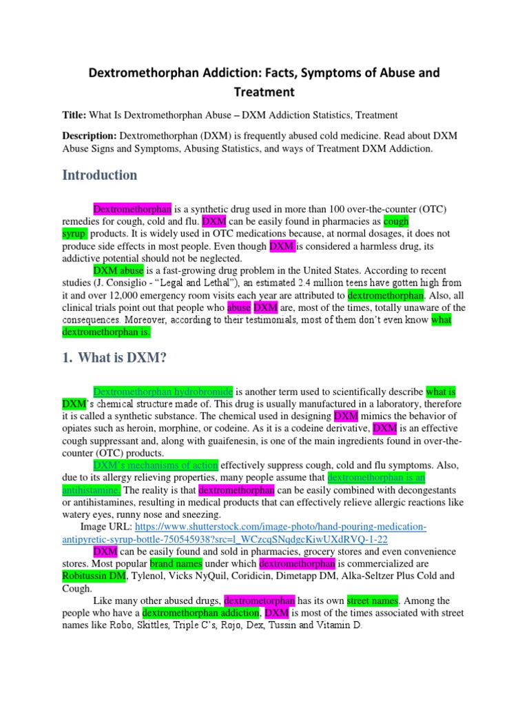 Dextromethorphan Addiction: Facts, Symptoms of Abuse and Treatment ...