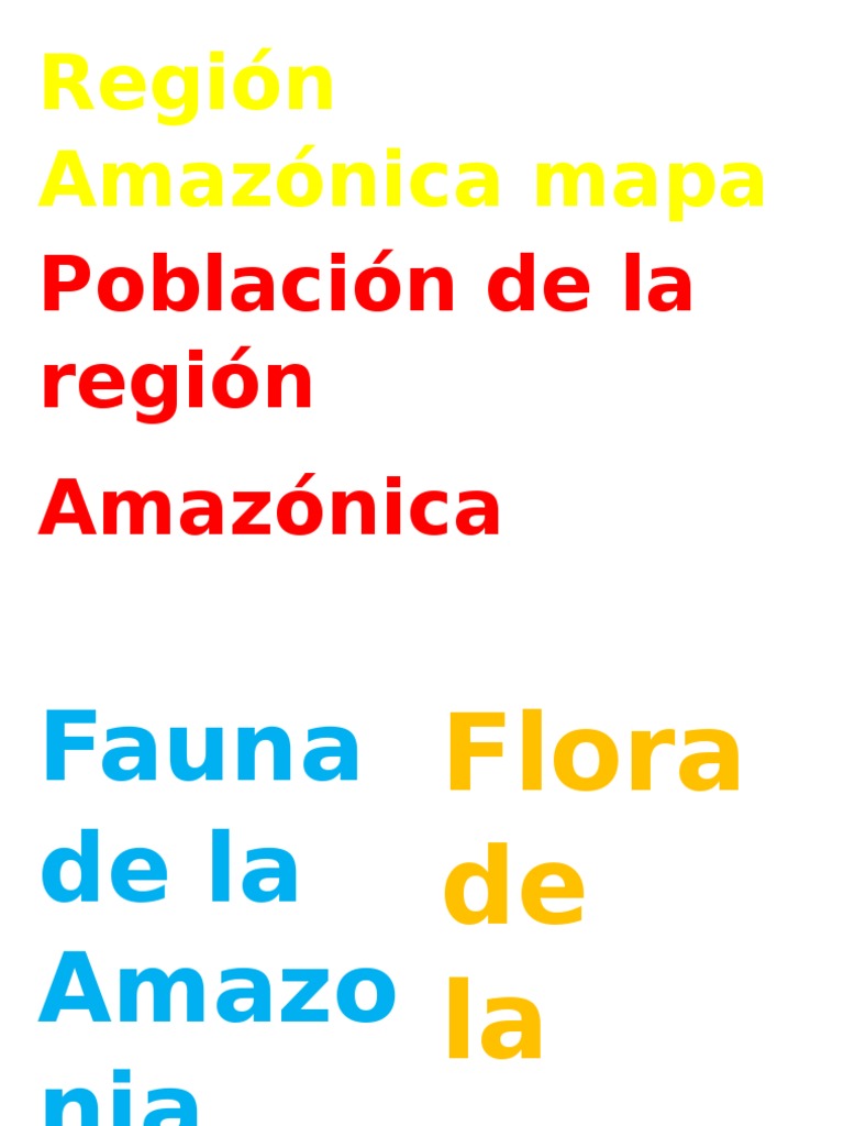 Región Amazónica Mapa | PDF
