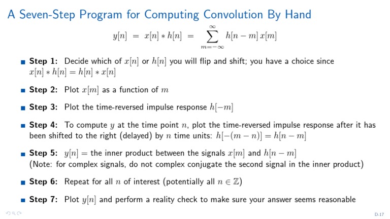 7-Step Guide: Compute Convolution By Hand | PDF