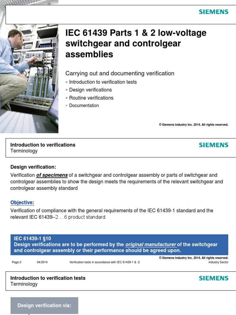 IEC 61439 Parts 1 & 2 Low-Voltage Switchgear and Controlgear Assemblies | PDF | Electromagnetic ...