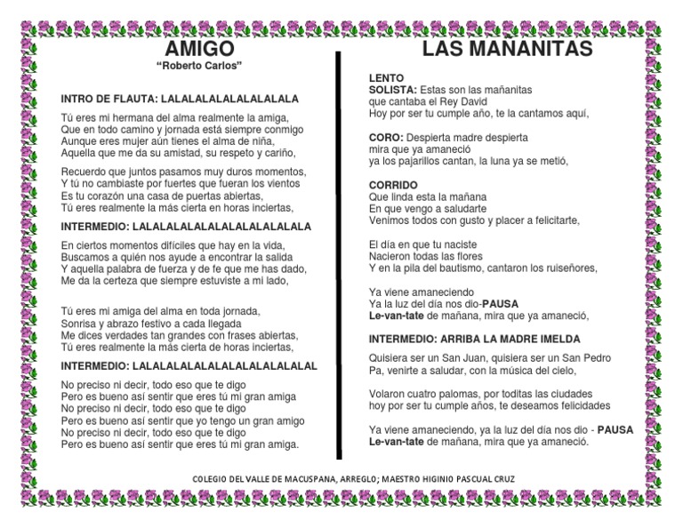 Las Mañanitas Completa | PDF