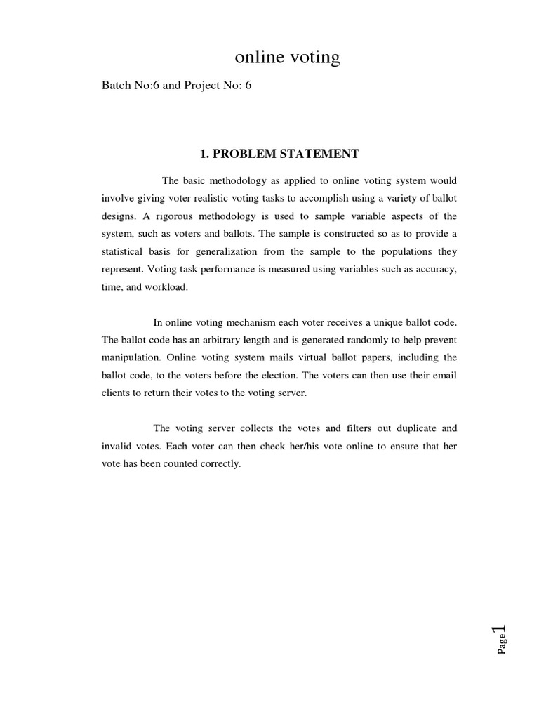 6 Online Voting System | PDF | Class (Computer Programming) | Use Case